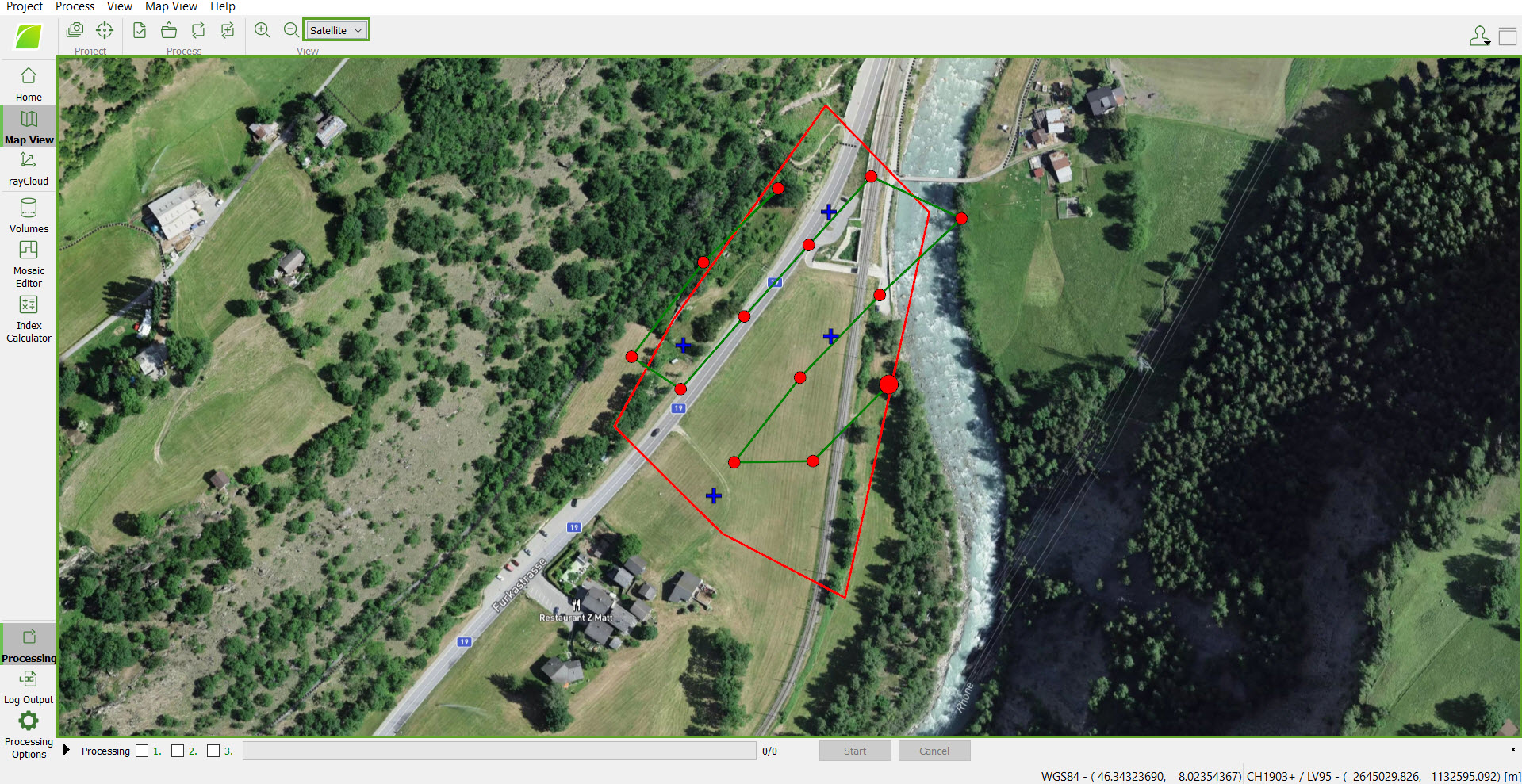 Menu View > Map View > 2D View - PIX4Dmapper